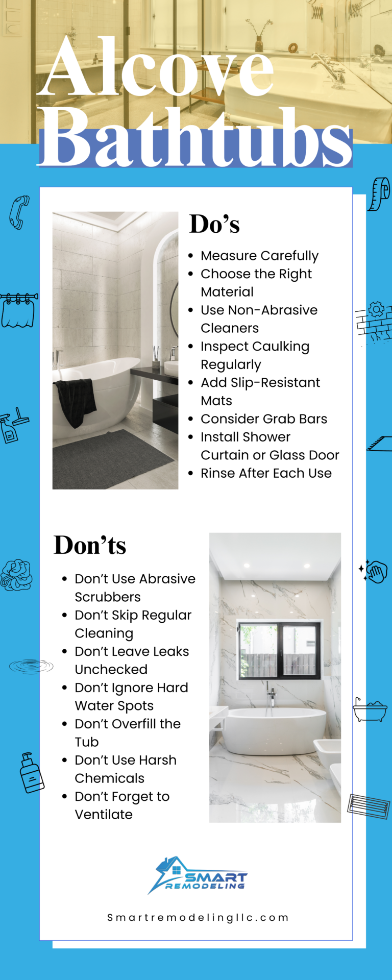 What is an Alcove Bathtub? | Smart Remodeling LLC